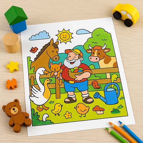 Farm Animals - Color And Learn Store